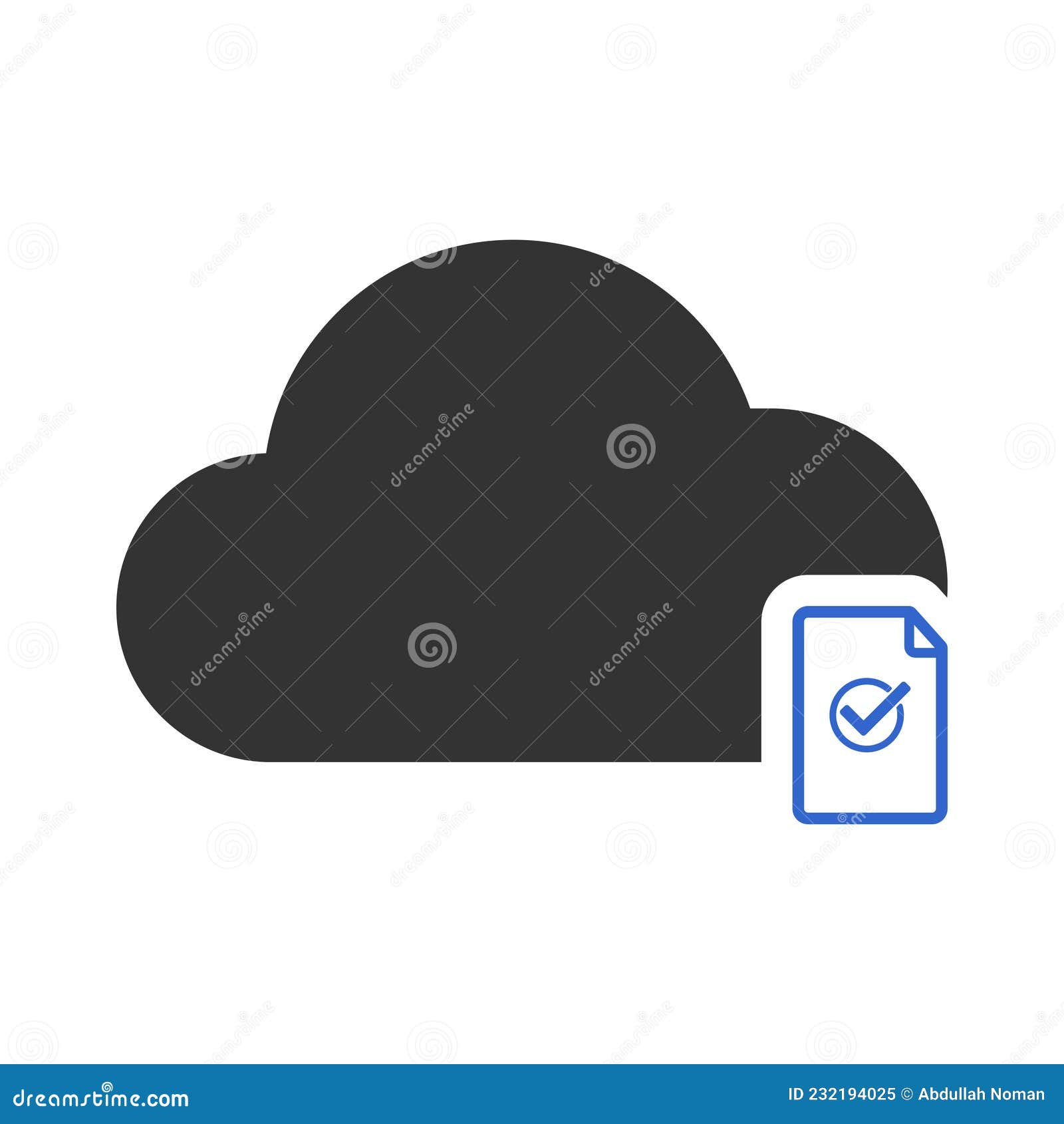 Cloud file icon design stock vector. Illustration of graphic - 232194025
