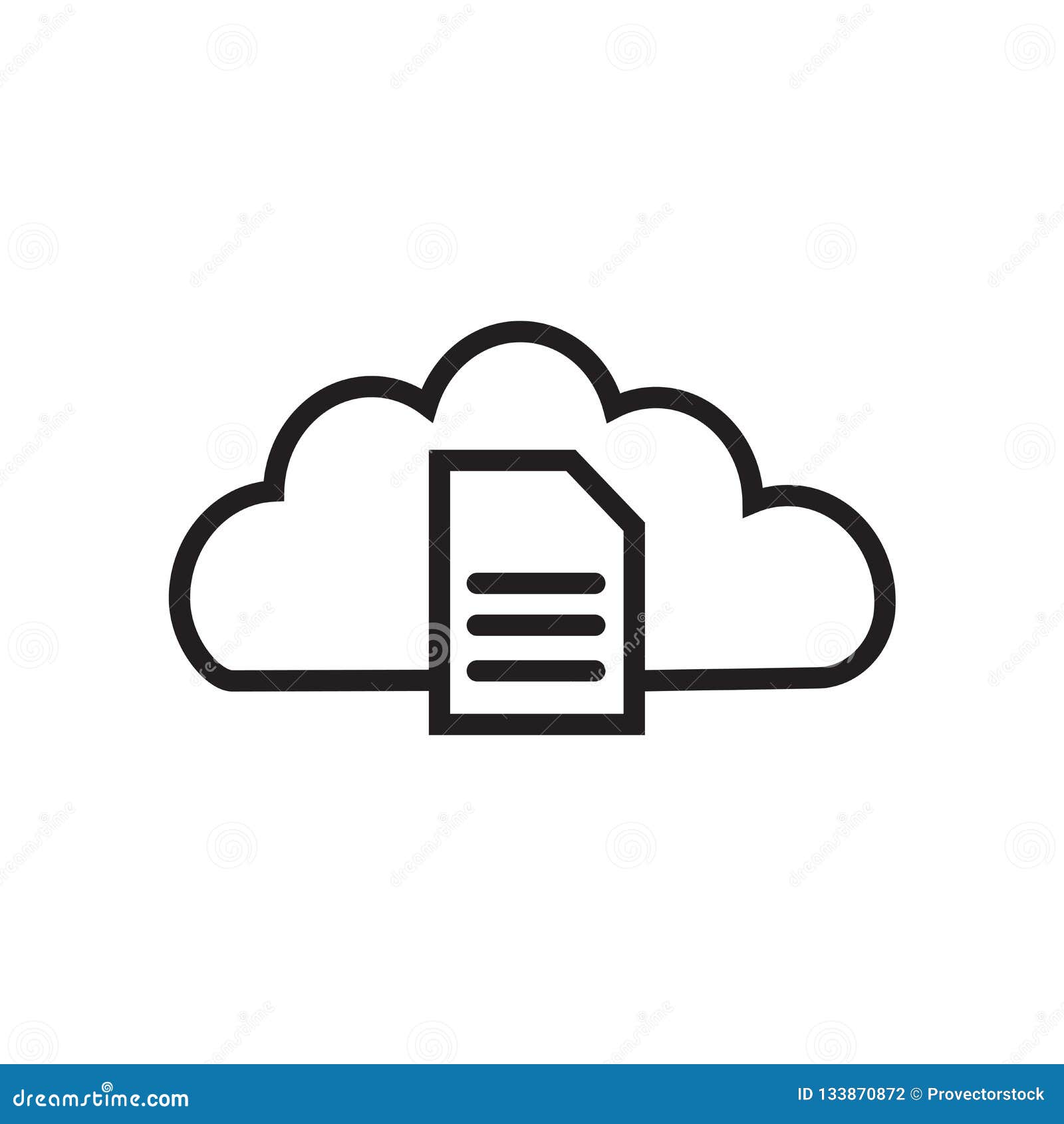 Cloud file icon stock vector. Illustration of computers - 133870872