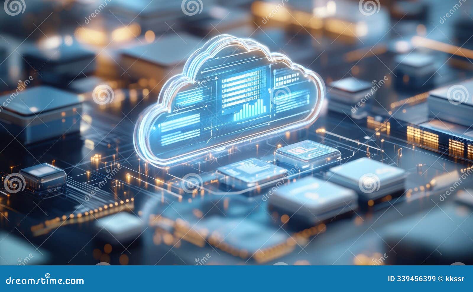 Cloud File Integration, a Striking Holographic Interface Depicts the ...