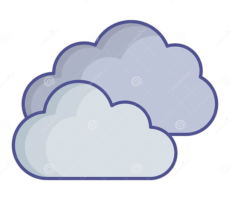 Cloud Fill Vector Icon Which Can Easily Modify or Edit Stock Vector ...