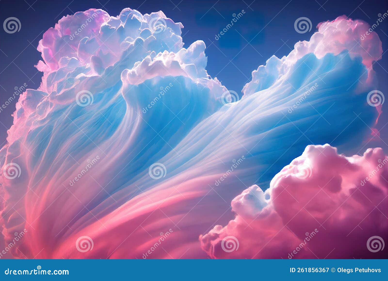 A Cloud Filled with Pink and Blue Clouds in the Sky with a Blue Sky ...