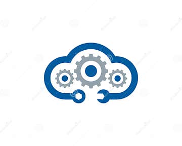 Cloud Fix and Repair Icon Logo Design Element Stock Vector ...