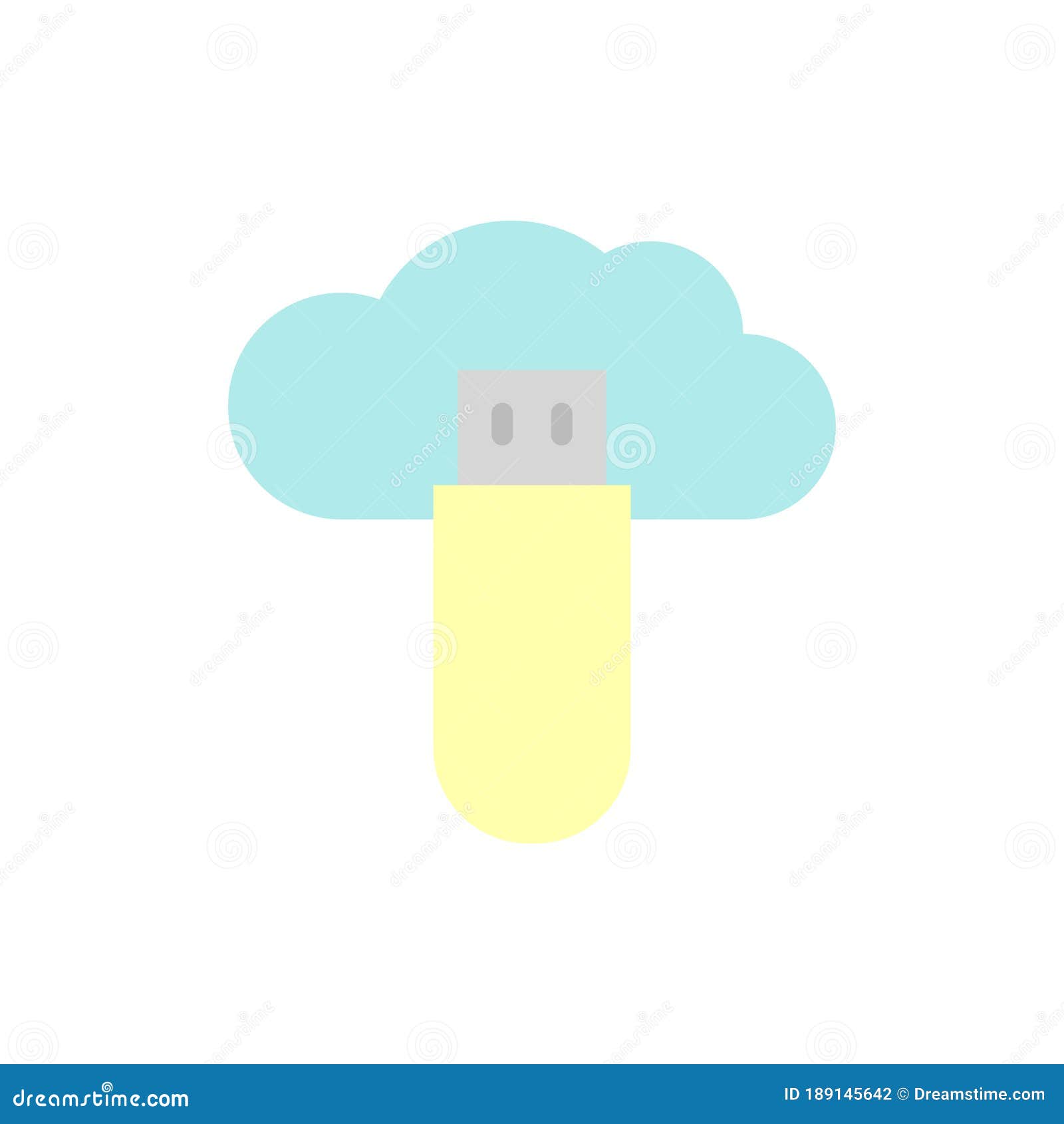 Cloud, Flashcard Icon. Simple Color Vector Elements of Internet Storage ...