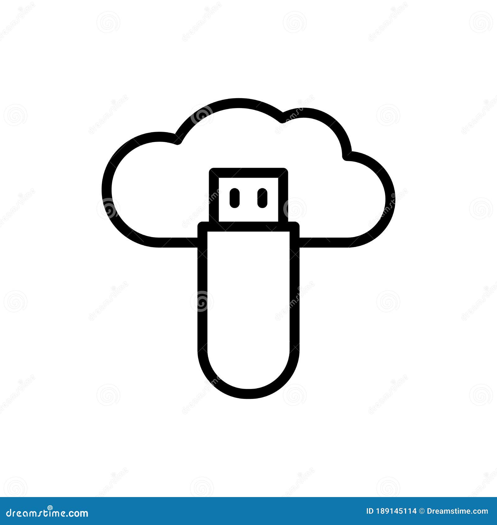 Cloud, Flashcard Icon. Simple Line, Outline Vector Elements of Internet ...
