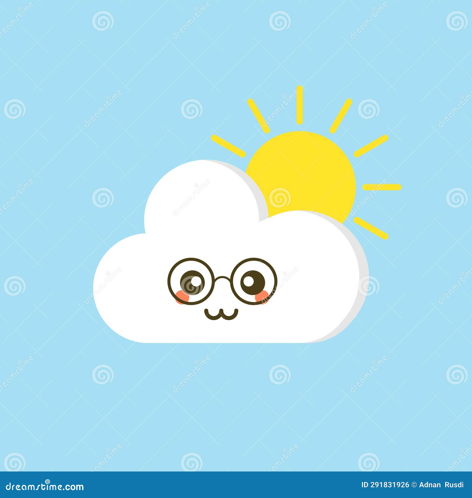 Cloud Flat Design Vector Illustration Stock Illustration - Illustration ...
