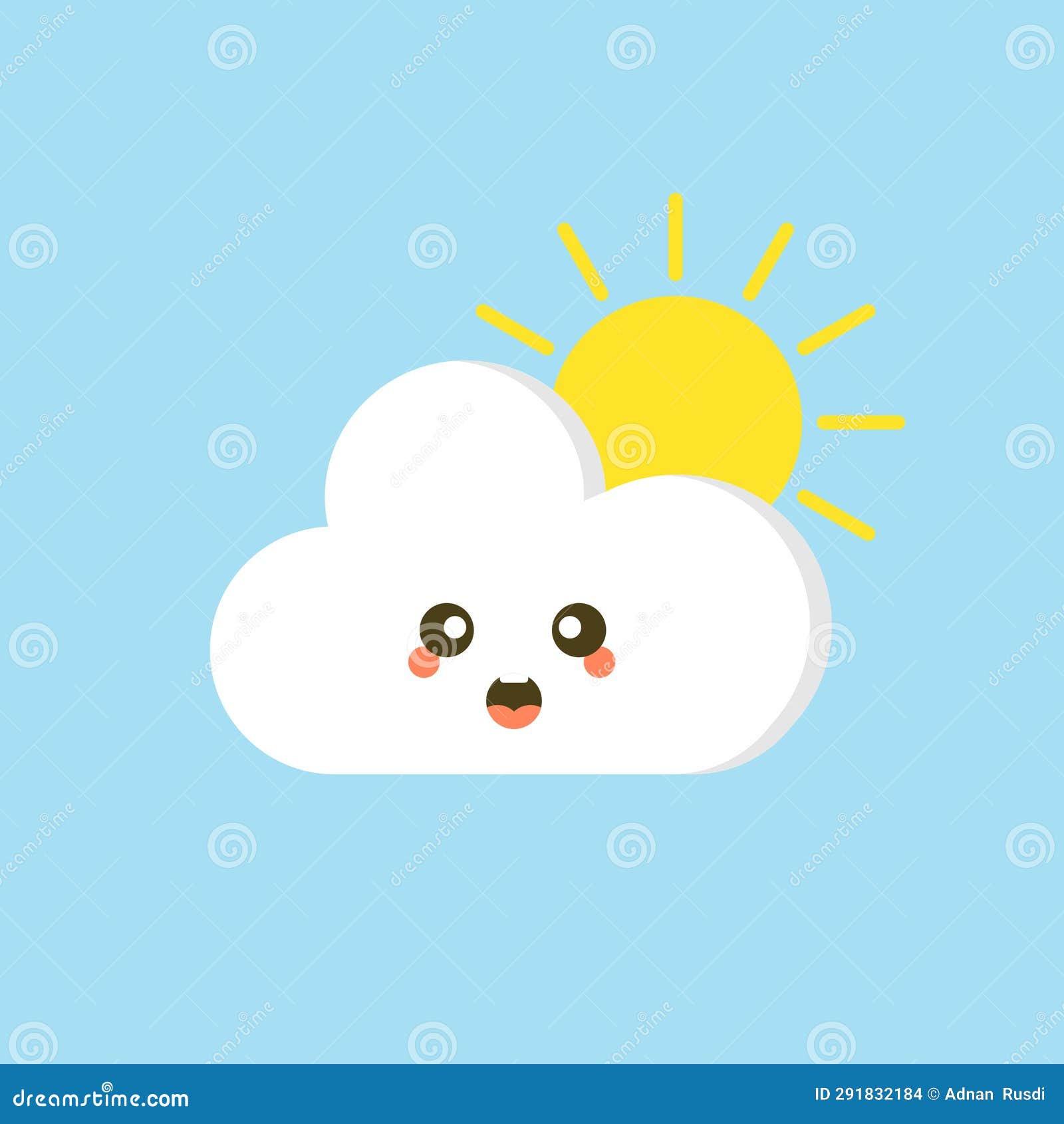 Cloud Flat Design Vector Illustration Stock Illustration - Illustration ...