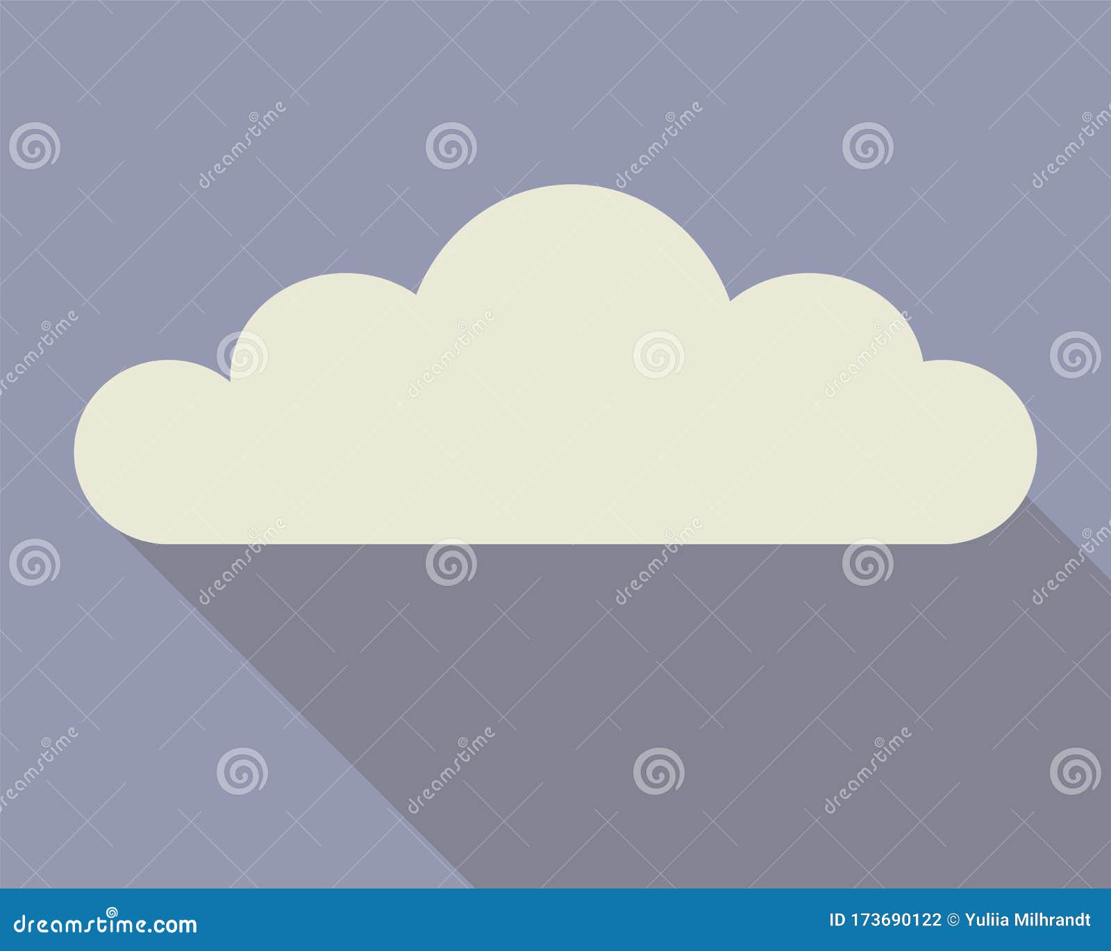 Cloud. Flat with Shadows. Vector Stock Illustration - Illustration of ...