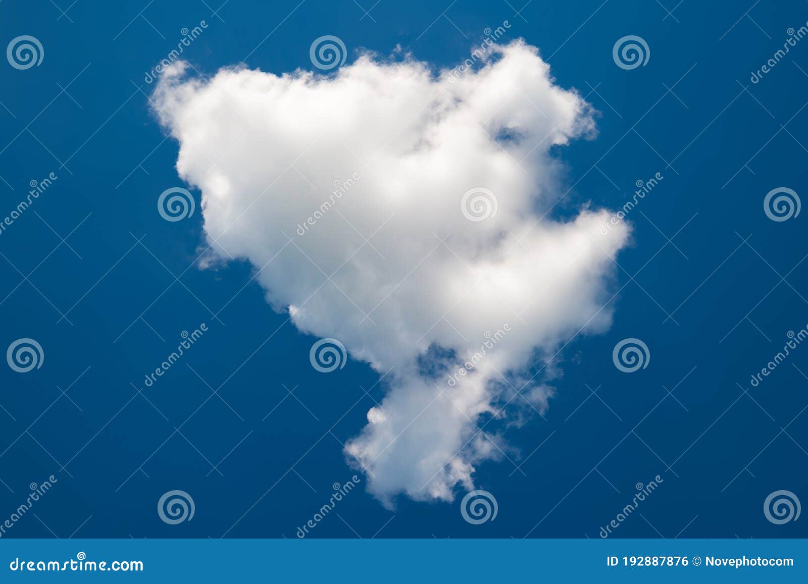 Cloud. Fluffy Cloud in the Blue Cold Sky Stock Photo - Image of clear ...