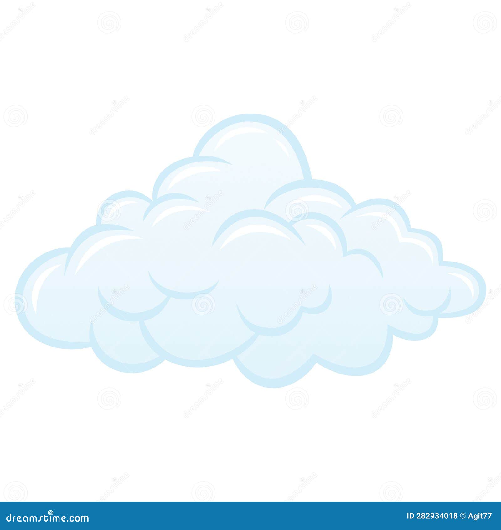Cloud Fluffy Cartoon Illustration Line Art Drawing | CartoonDealer.com ...