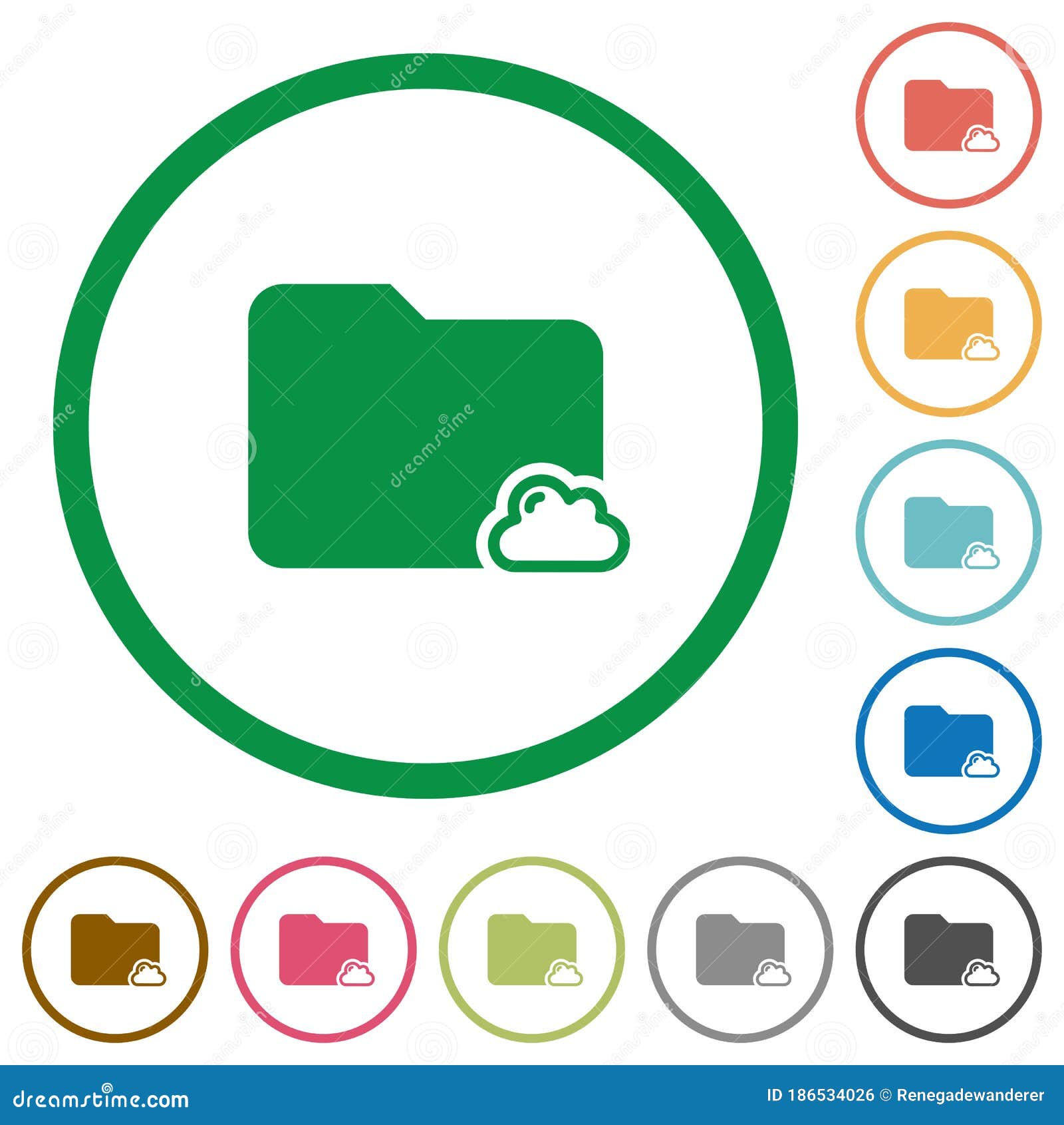 Cloud Folder Icon. Premium Style Design From Web Hosting Icon ...