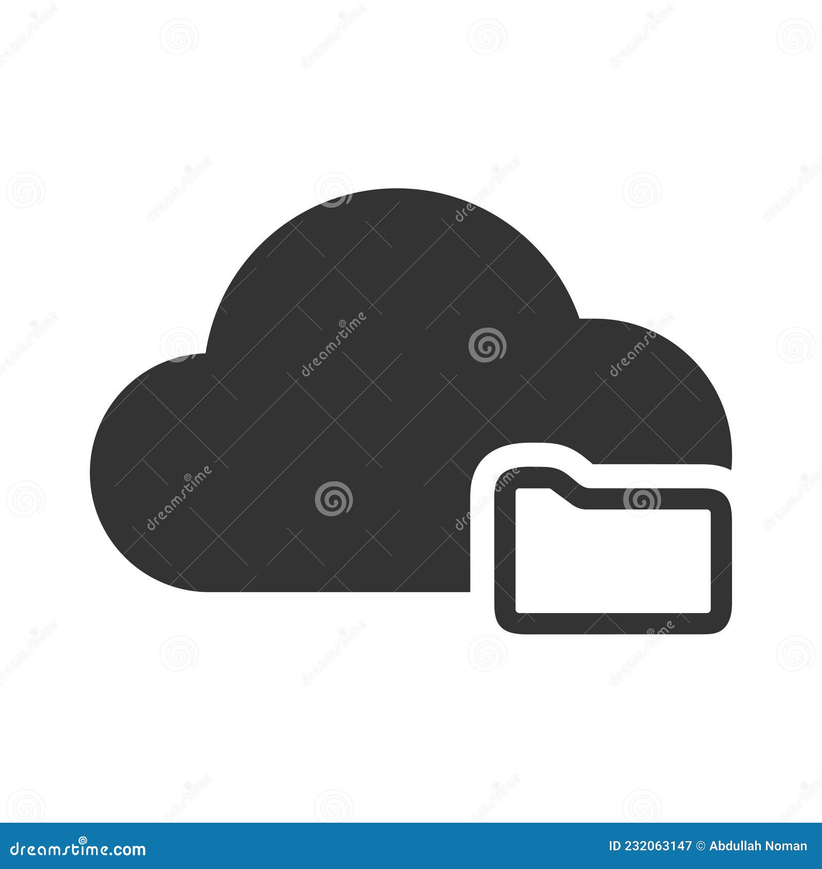 Cloud folder icon design stock vector. Illustration of file - 232063147