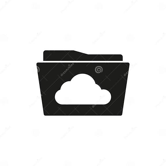 Cloud Folder Icon. Vector Illustration. EPS 10 Stock Illustration ...