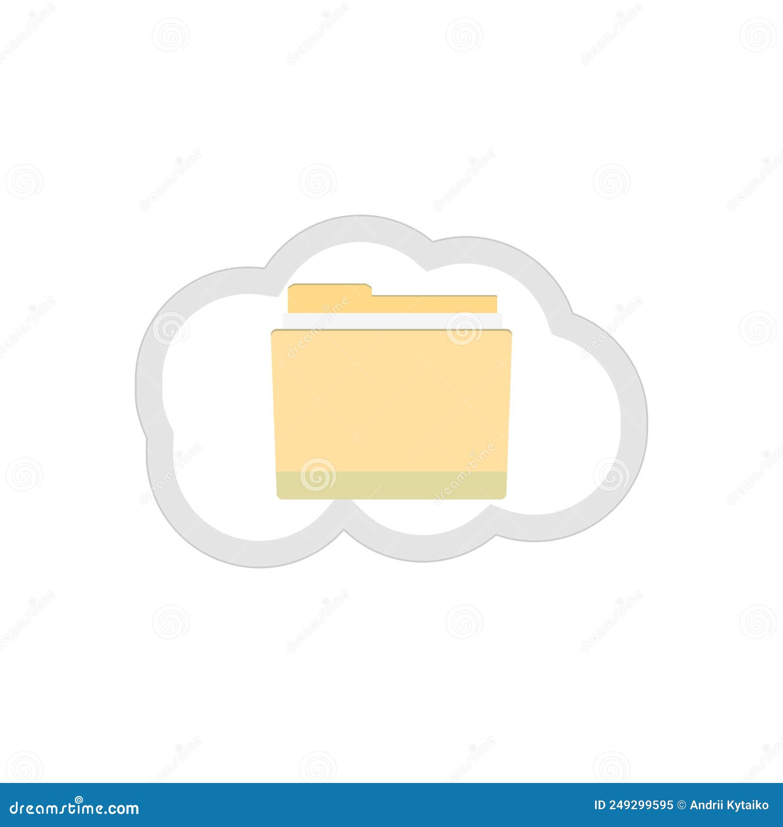 Cloud Folder Icon. Premium Style Design From Web Hosting Icon ...