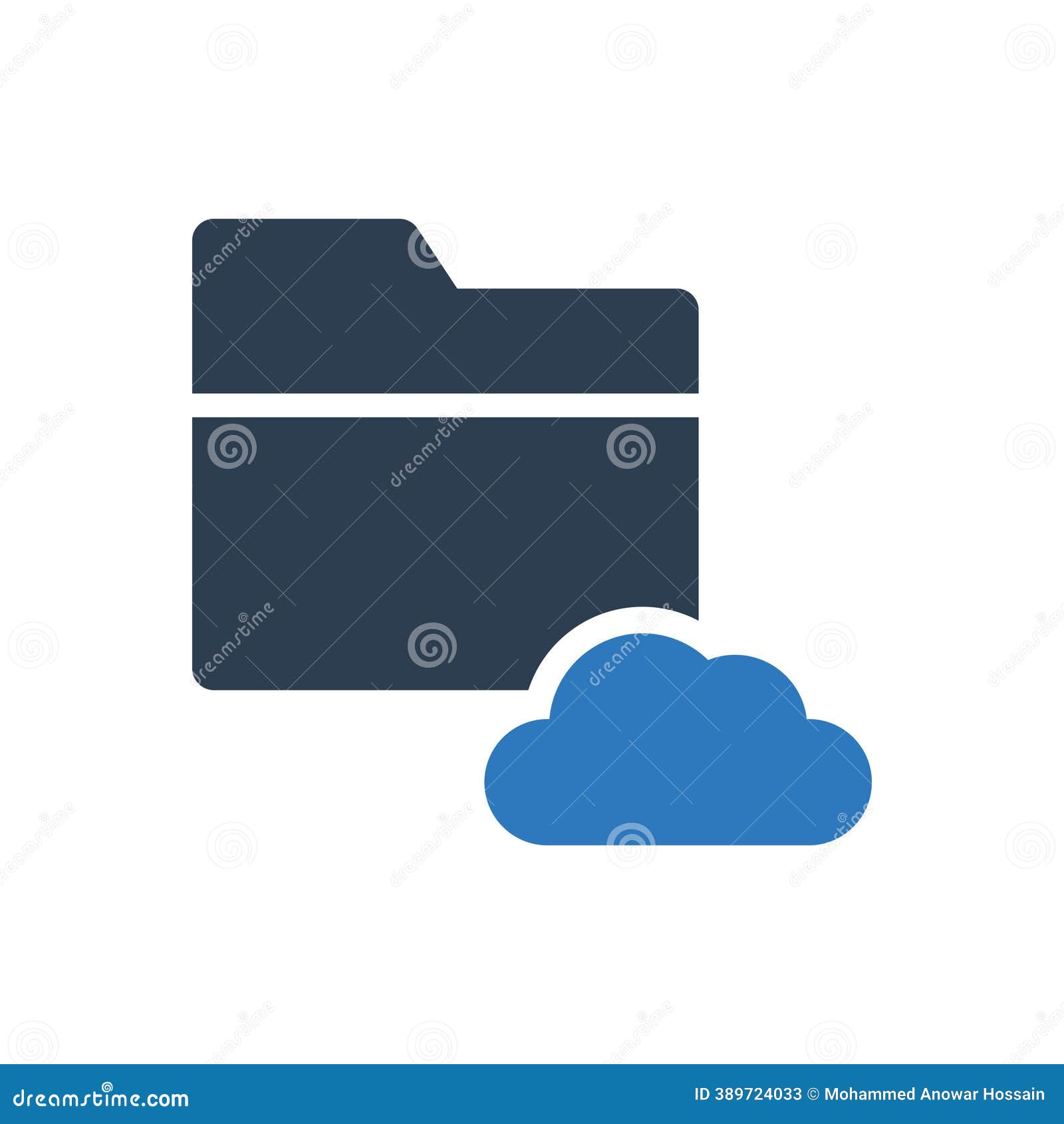 Cloud Folder Icon. Premium Style Design From Web Hosting Icon Collection. Pixel Perfect Cloud ...