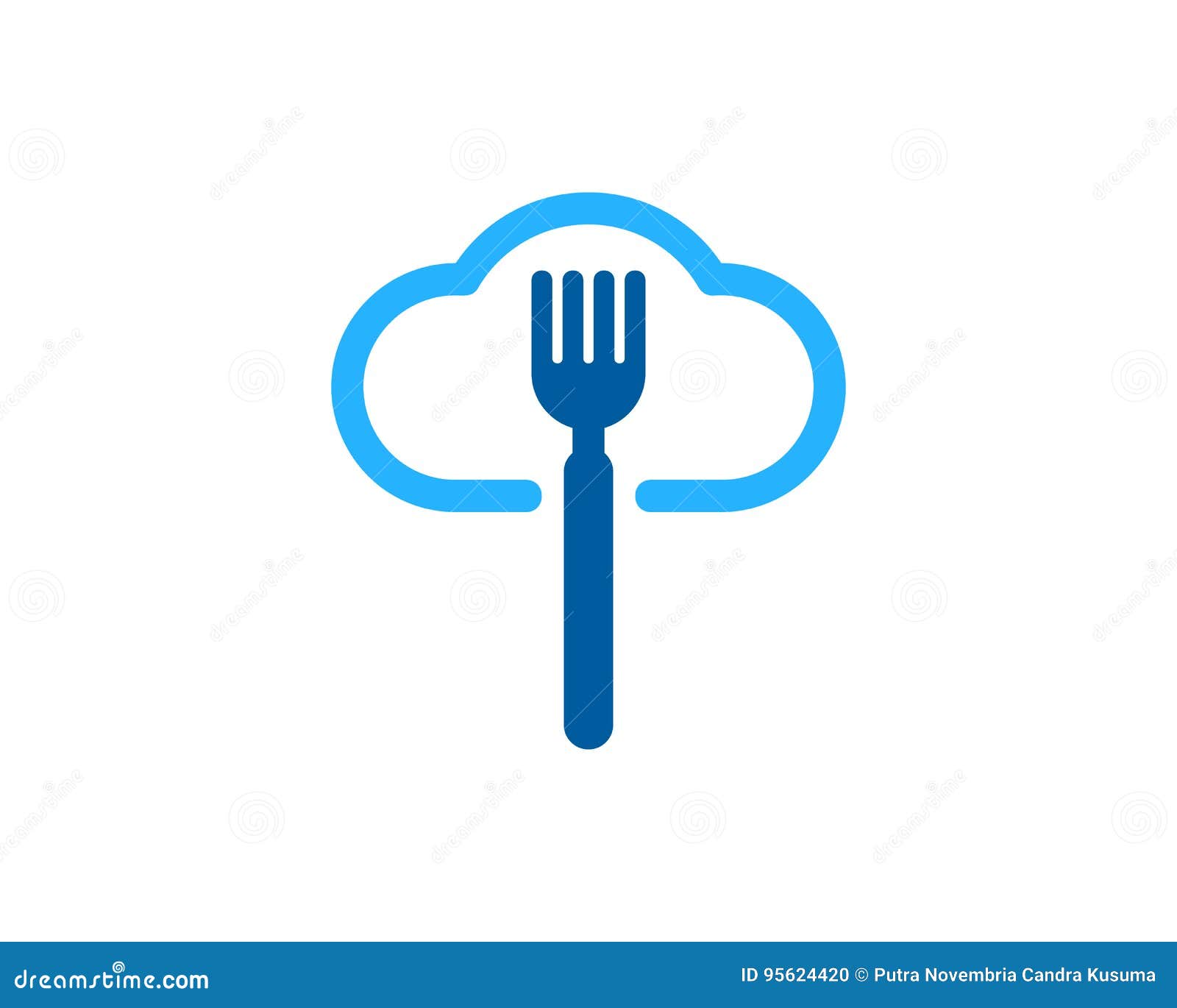 Cloud Food Icon Logo Design Element Stock Vector - Illustration of ...