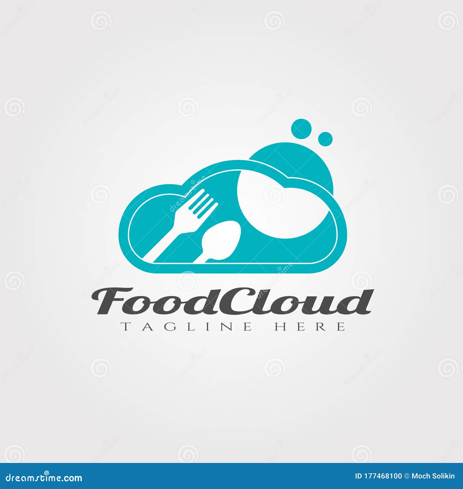 Cloud Food Vector Logo Design,food Icon Stock Vector - Illustration of ...