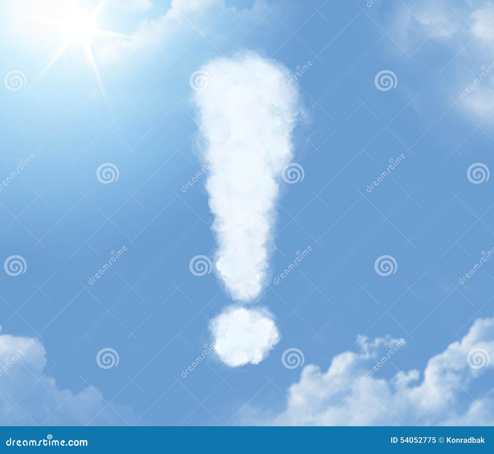 Cloud in the Form of an Exclamation Mark Stock Illustration ...