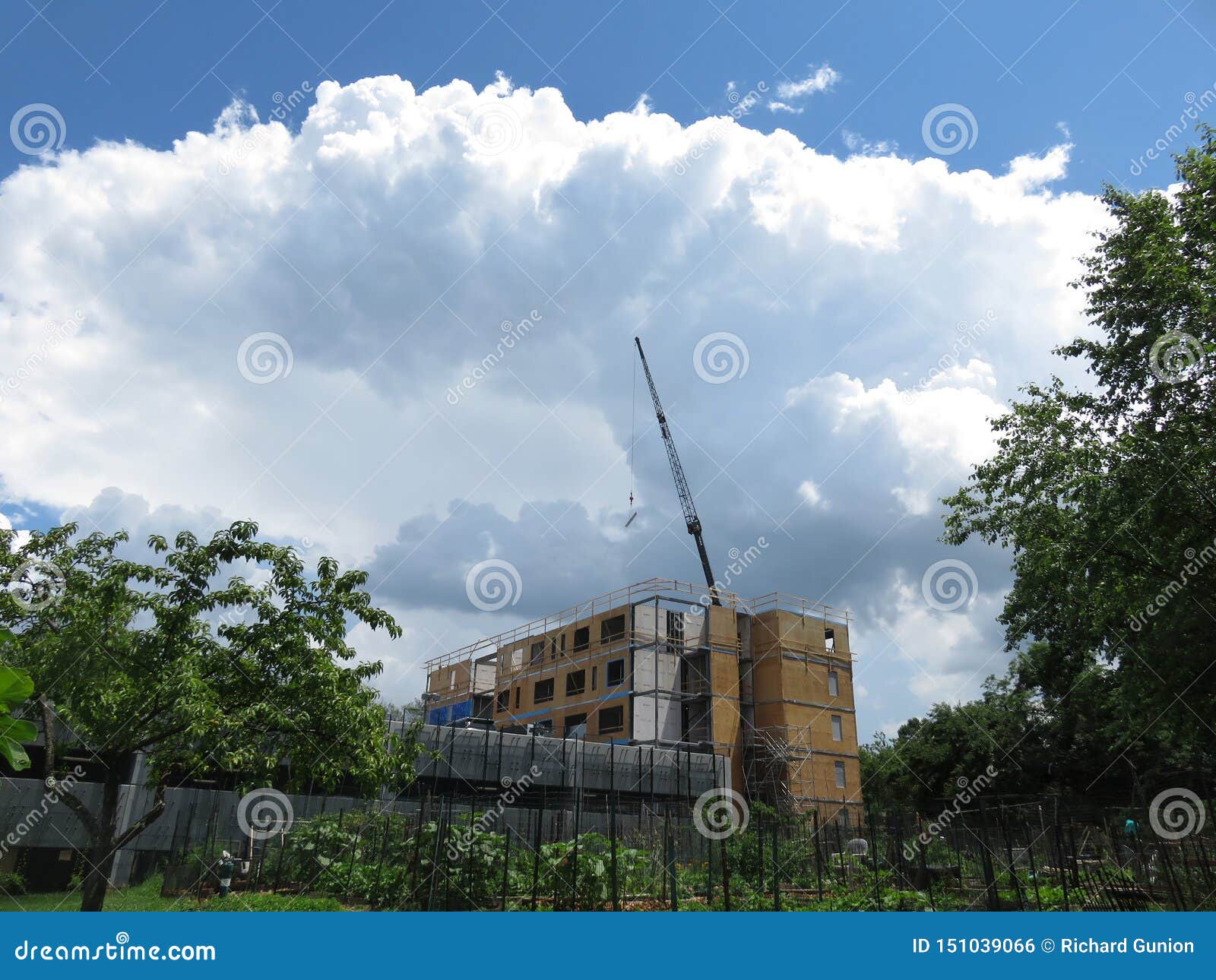 Cloud Formation Above a Building Under Construction Stock Photo - Image ...