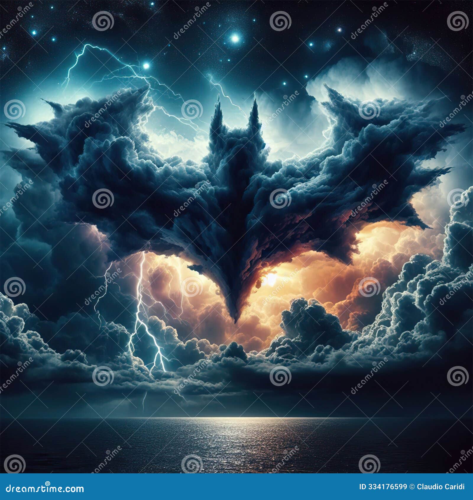Cloud Formation Depicting the Batman Logo in the Storm Stock ...