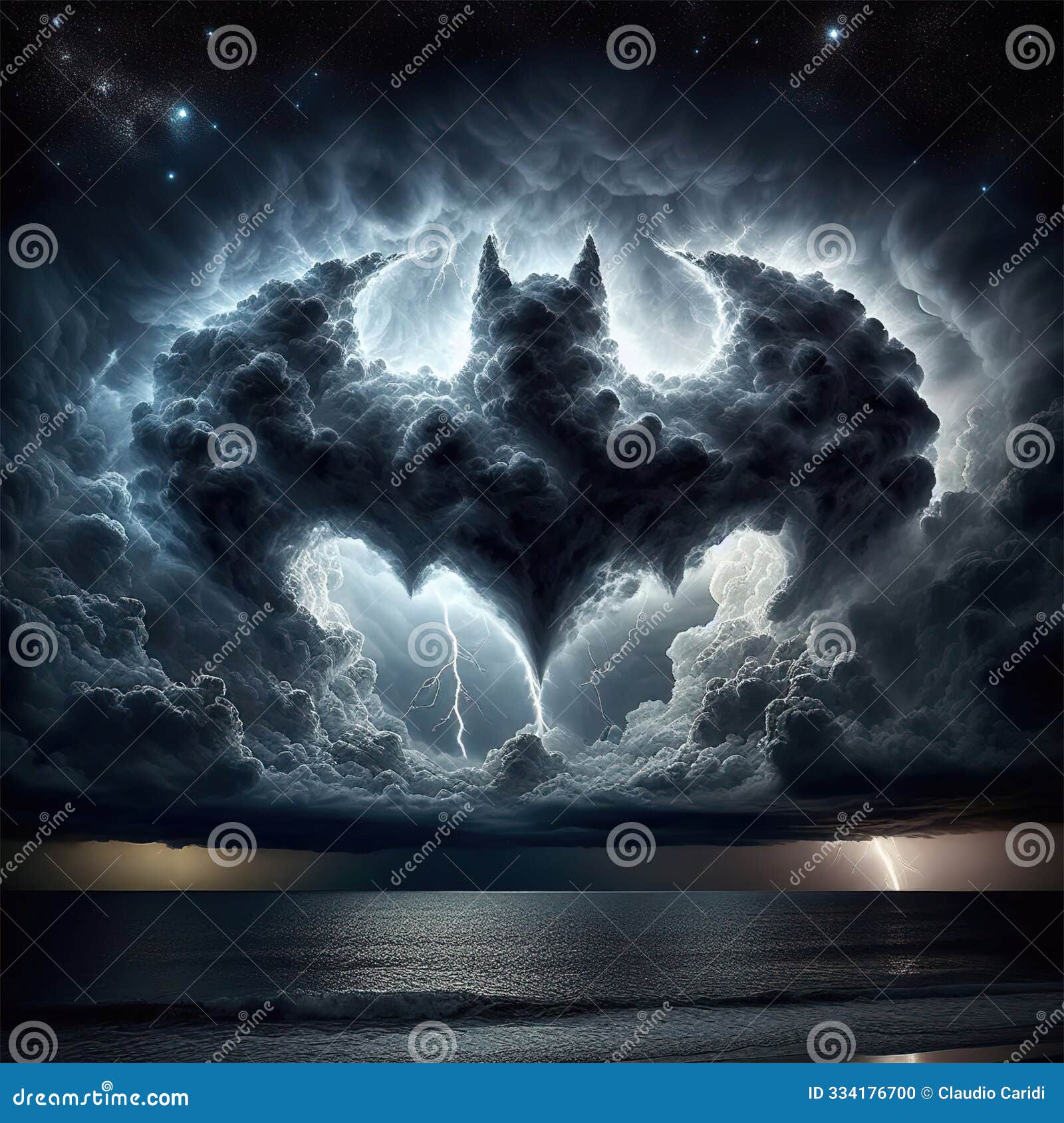 Cloud Formation Depicting the Batman Logo in the Storm Stock ...