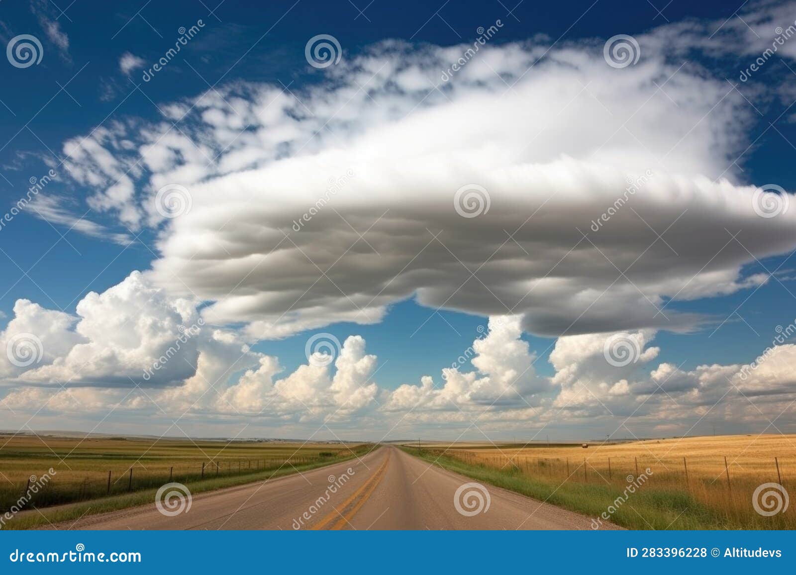Cloud Formations Creating a Natural Optical Illusion Stock Illustration - Illustration of ...