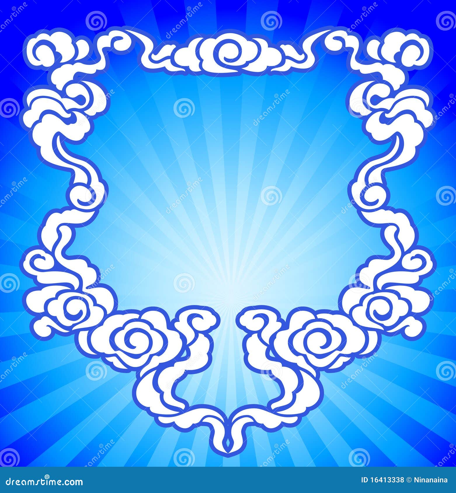 Cloud frame stock vector. Illustration of simplicity - 16413338