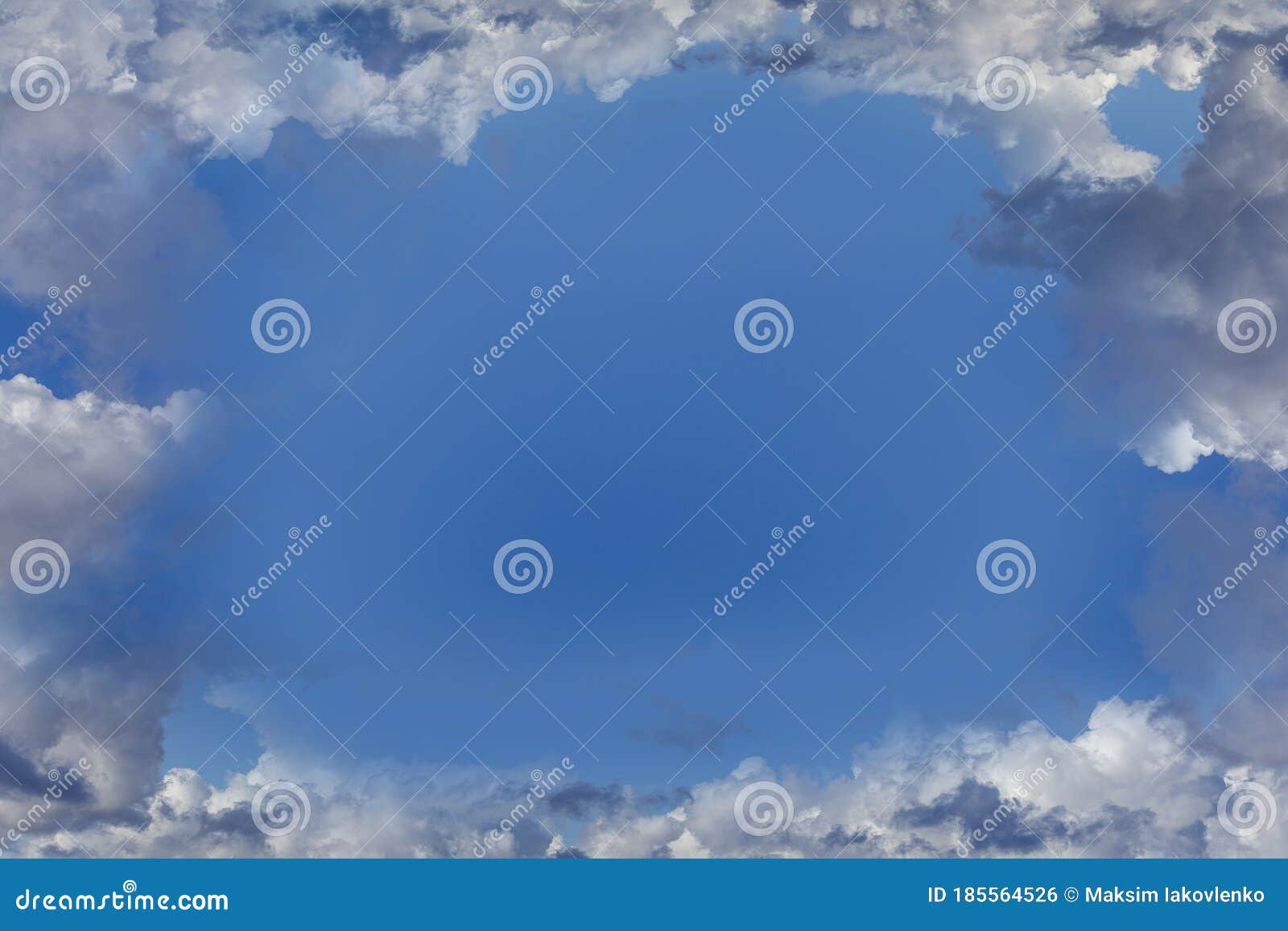 Cloud Frame. Frame of Clouds in Sky Stock Photo - Image of hole, fluffy ...