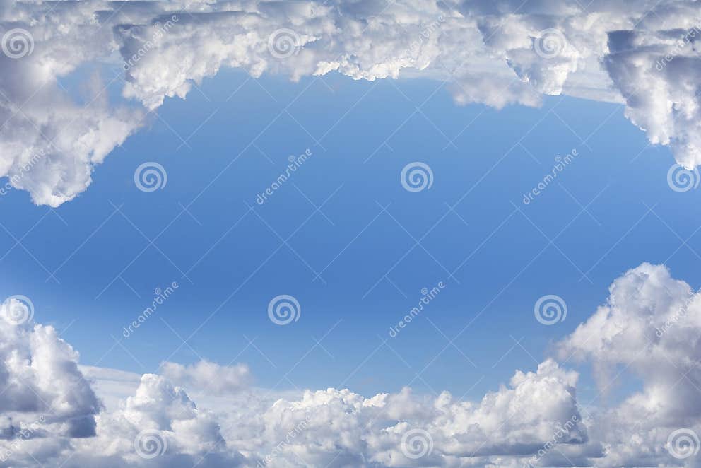 Cloud Frame. Frame of Clouds in the Sky Stock Image - Image of clear ...