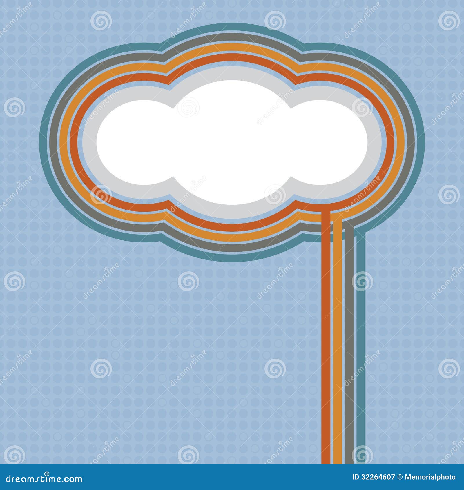 Cloud frame design stock vector. Illustration of banner - 32264607