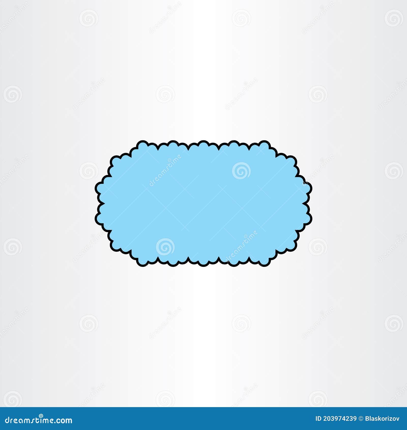 Cloud Frame Text Box Vector Design Element Illustration Stock Vector ...
