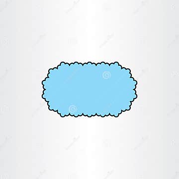 Cloud Frame Text Box Vector Design Element Illustration Stock Vector ...