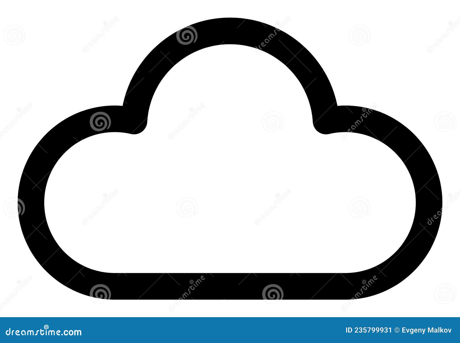 Vector Cloud Frame Icon Illustration Stock Vector - Illustration of ...