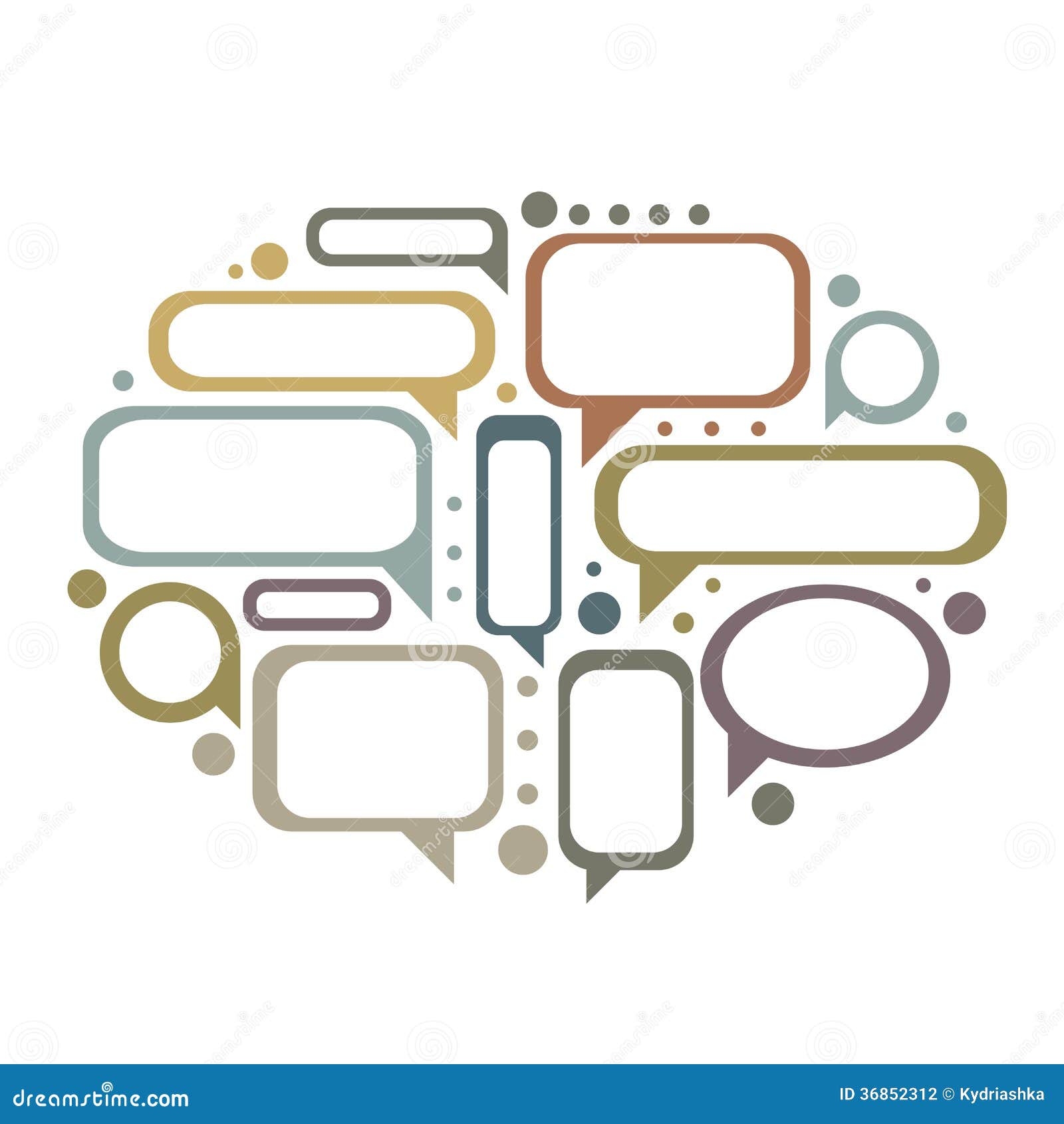 Cloud of Frames with Place for Your Text Stock Vector - Illustration of ...