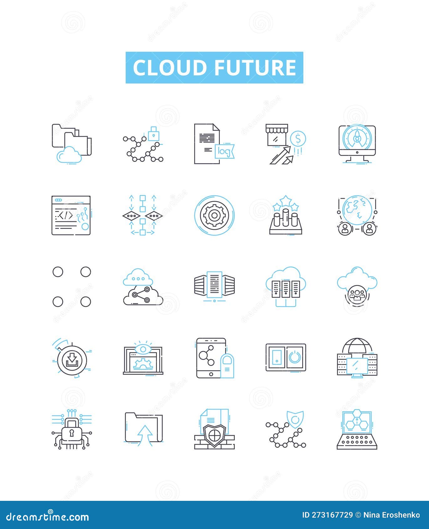 Cloud Future Vector Line Icons Set. Cloud, Future, Computing, AI, IoT ... Cloud Future Vector Line Icons Set. Cloud, Future, Computing, AI, IoT ...