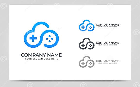 Cloud Gaming Logo Design. Editable Logo Design.Vector Graphic ...