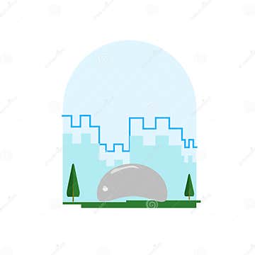 Cloud Gate Icon Vector Sign and Symbol Isolated on White Background ...