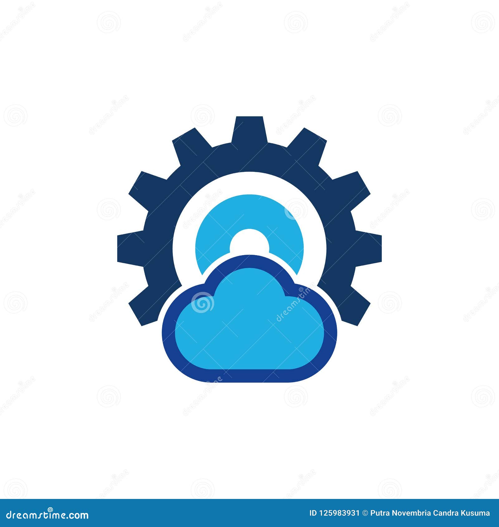 Cloud Gear Logo Icon Design Stock Vector - Illustration of idea, engine ...