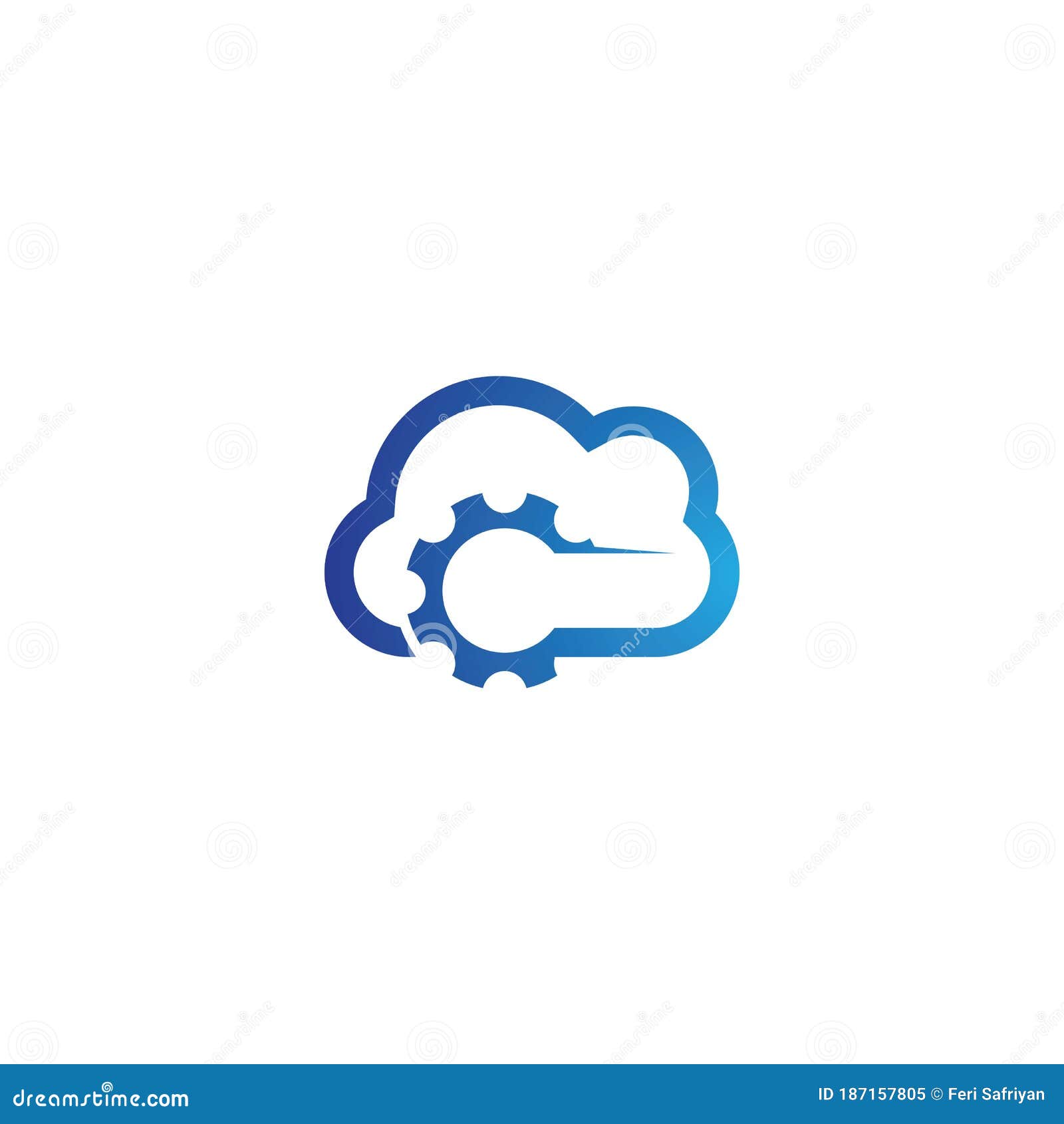 Cloud Gear Logo Vector Icon Stock Vector - Illustration of corporate ...