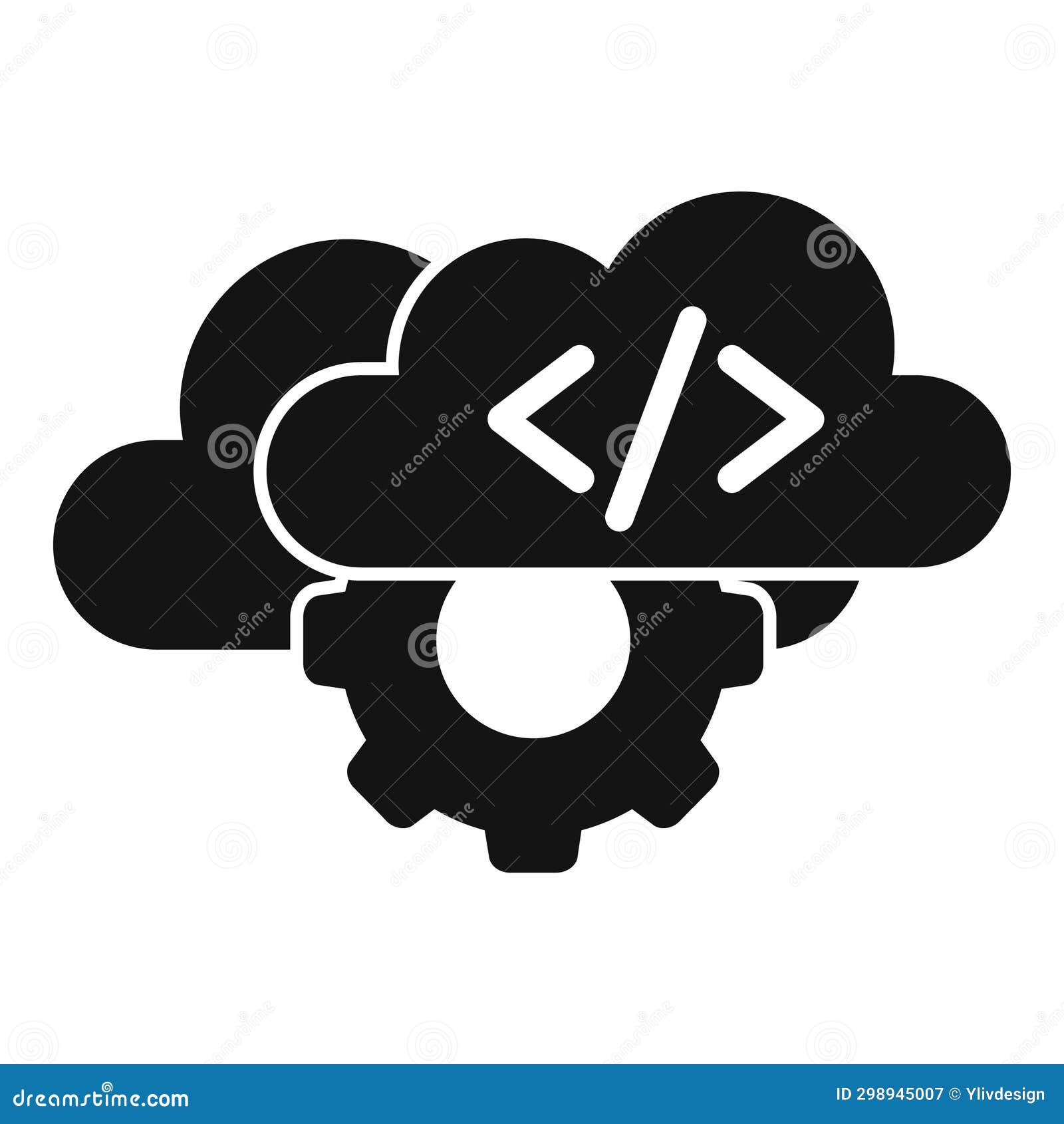 Cloud Gear Support Icon Simple Vector. Mobile Server App Stock Vector ...
