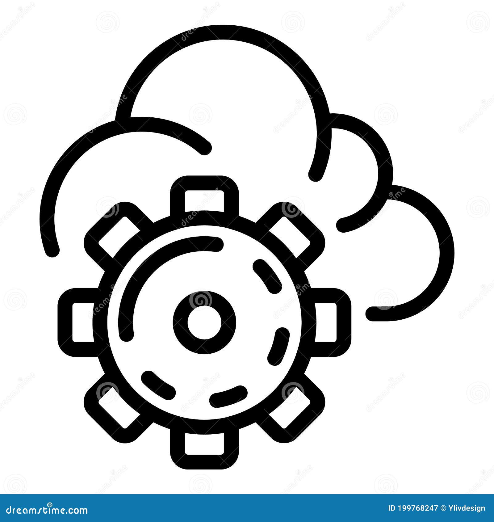 Cloud Gear Logo Design Template. Cloud Logo Concept Vector. Creative ...
