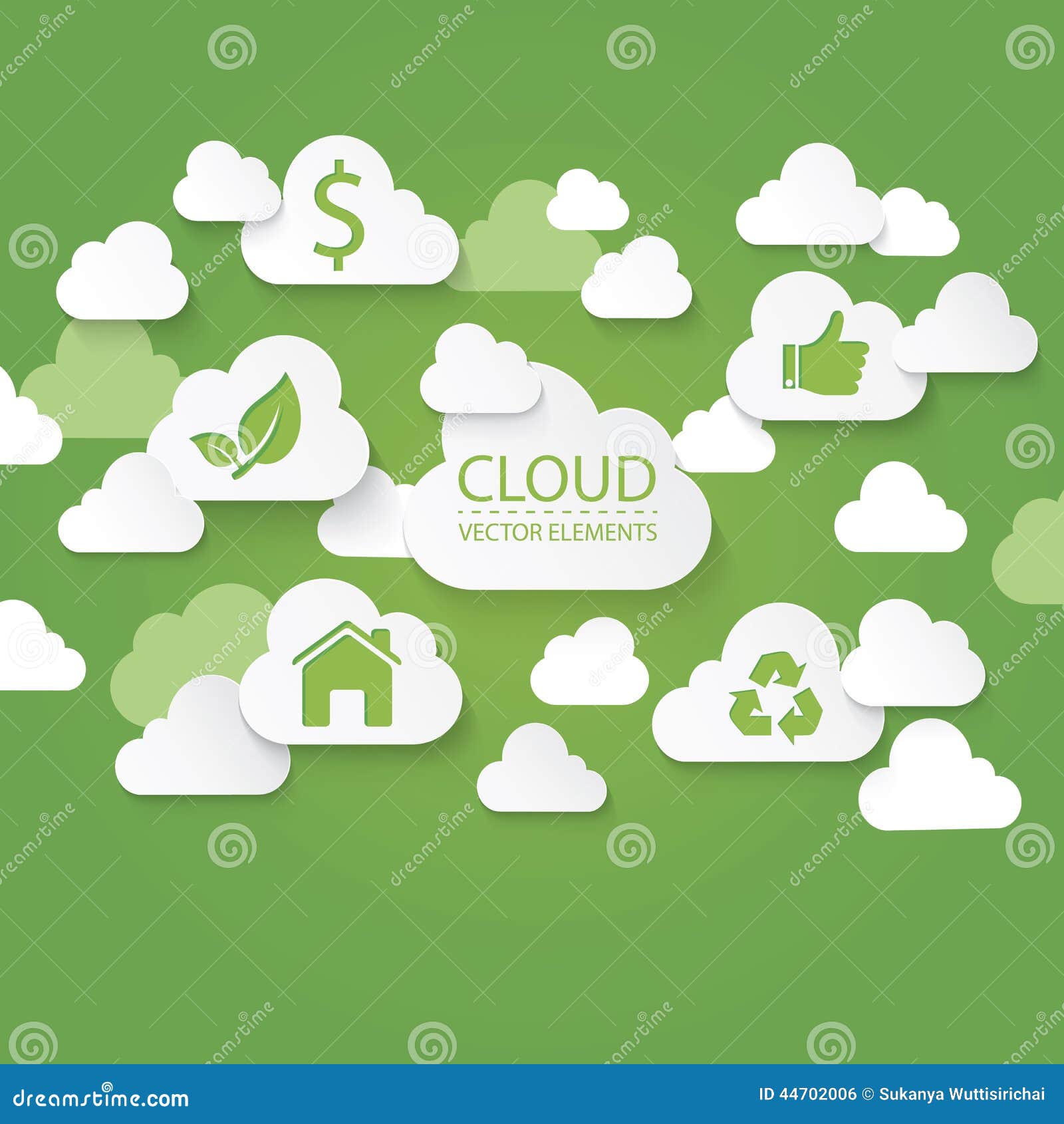 Cloud Green Concept stock vector. Illustration of background - 44702006