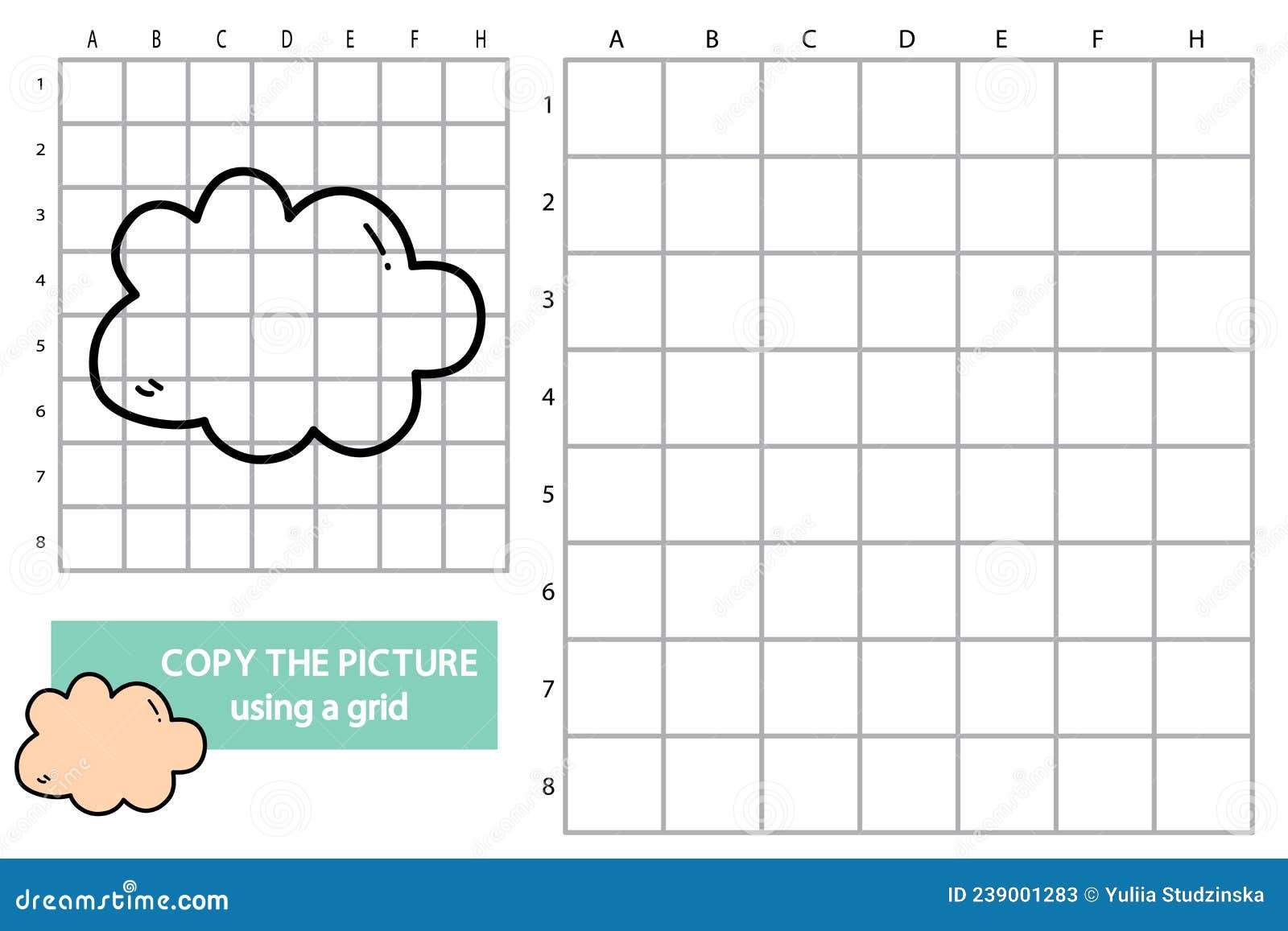 Cloud grid copy picture stock vector. Illustration of preschool - 239001283