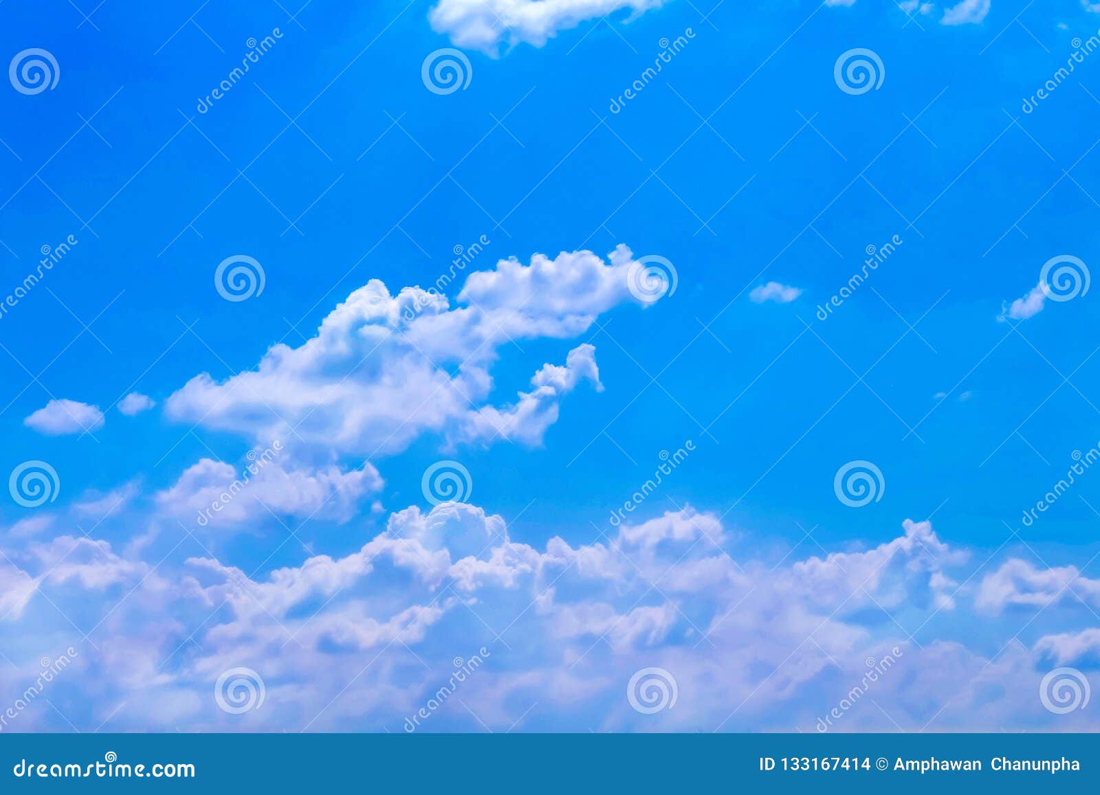 Cloud Groups Patterns on Bright Bluesky Background with Mild Win Stock ...