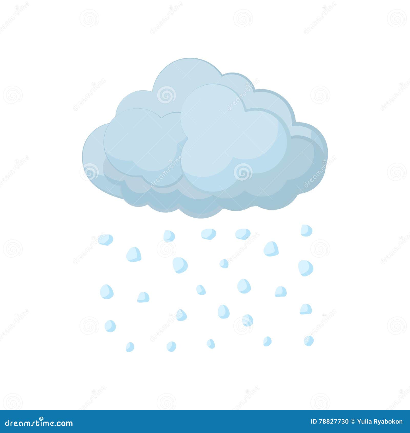 Cloud and Hail Icon, Cartoon Style Stock Vector - Illustration of ...