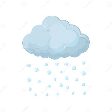 Cloud and Hail Icon, Cartoon Style Stock Vector - Illustration of ...
