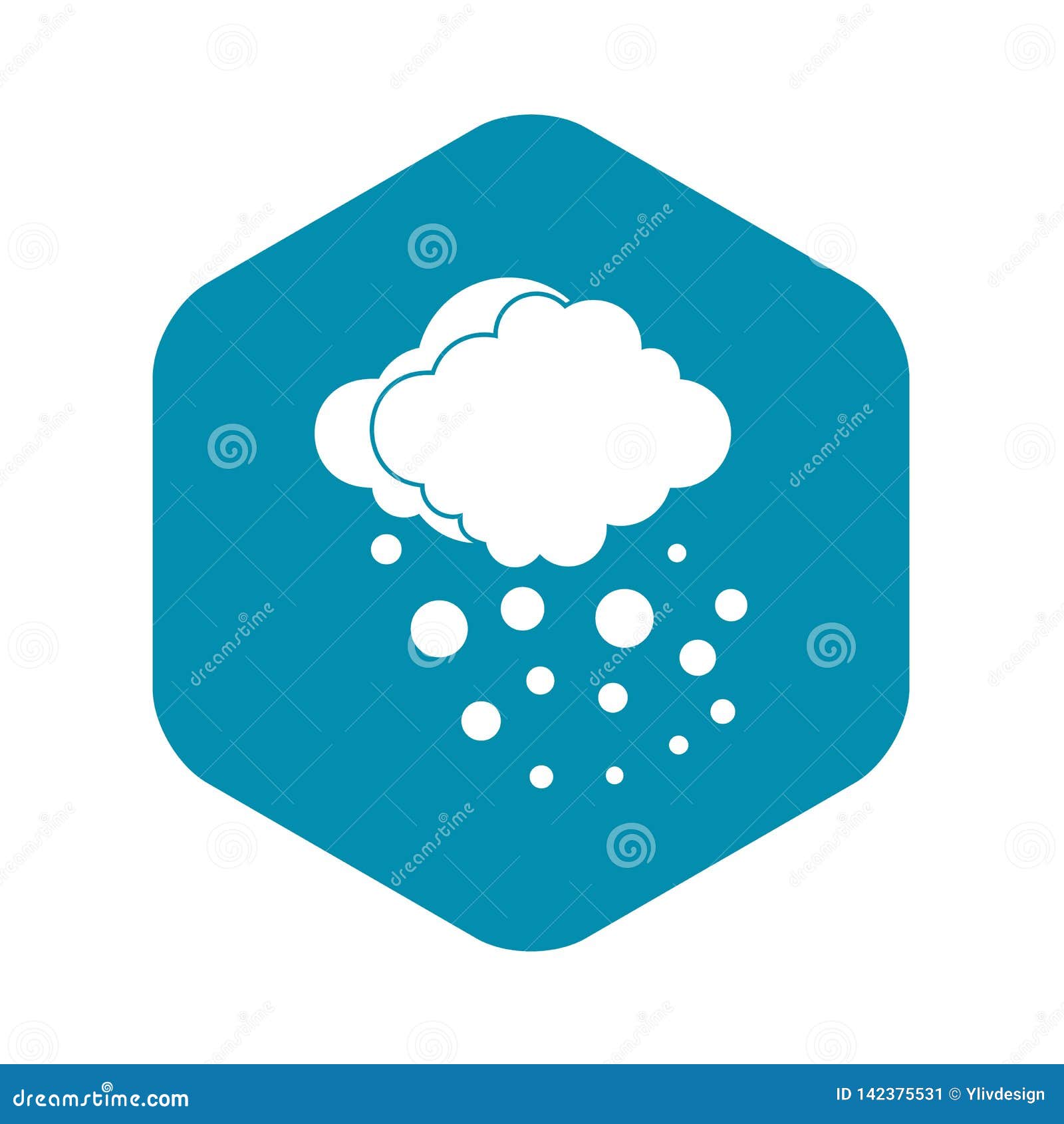 Cloud with Hail Icon, Simple Style Stock Vector - Illustration of ...