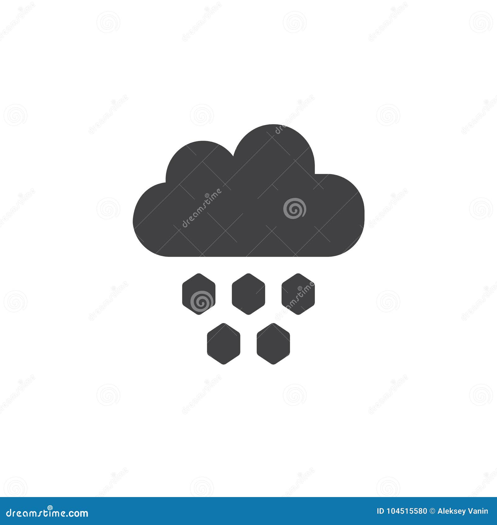 Cloud hail icon vector stock vector. Illustration of design - 104515580