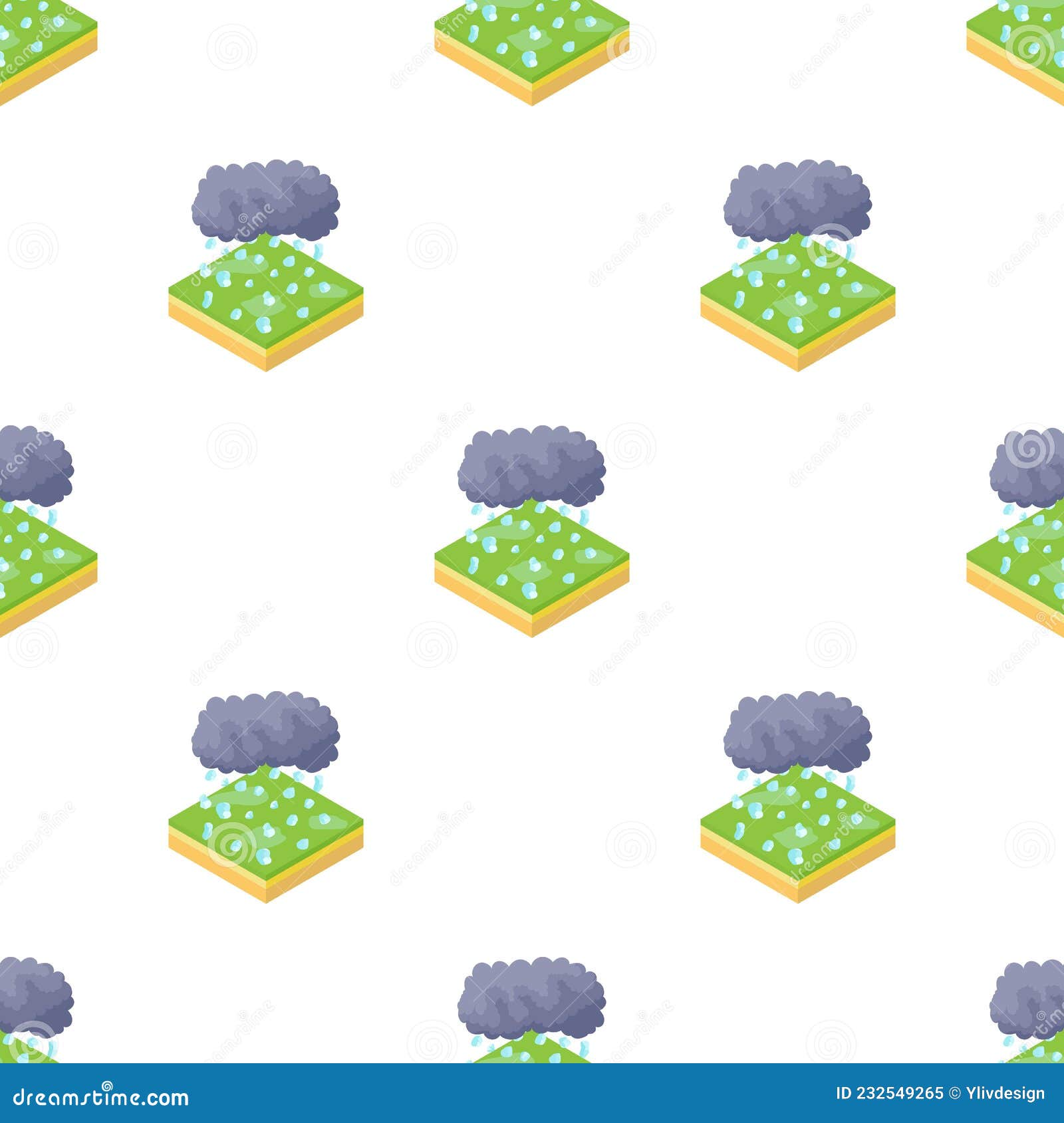 Cloud and Hail Pattern Seamless Vector Stock Vector - Illustration of ...