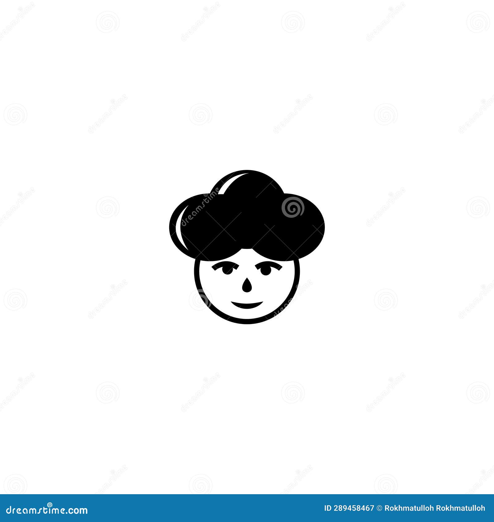 Cloud Hair People Face Design Illustration Icon Logo Vector Stock ...