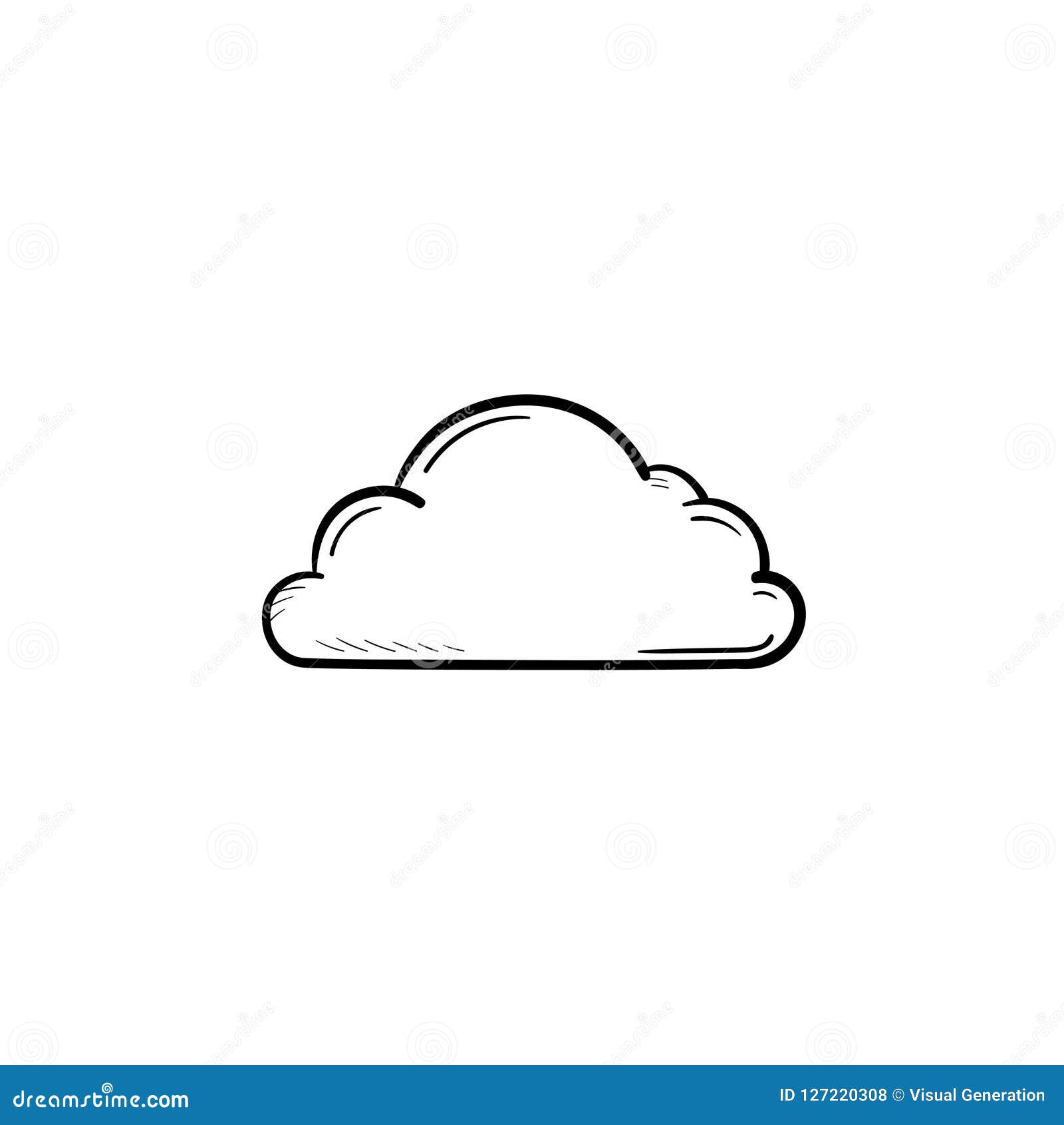 Cloud Hand Drawn Outline Doodle Icon. Stock Vector - Illustration of database, concept: 127220308